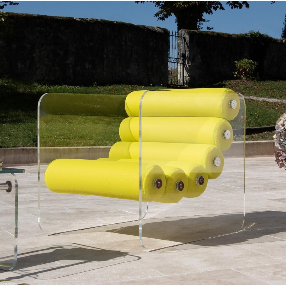 Design armchair MW02 in altuglas - Handmade in France.