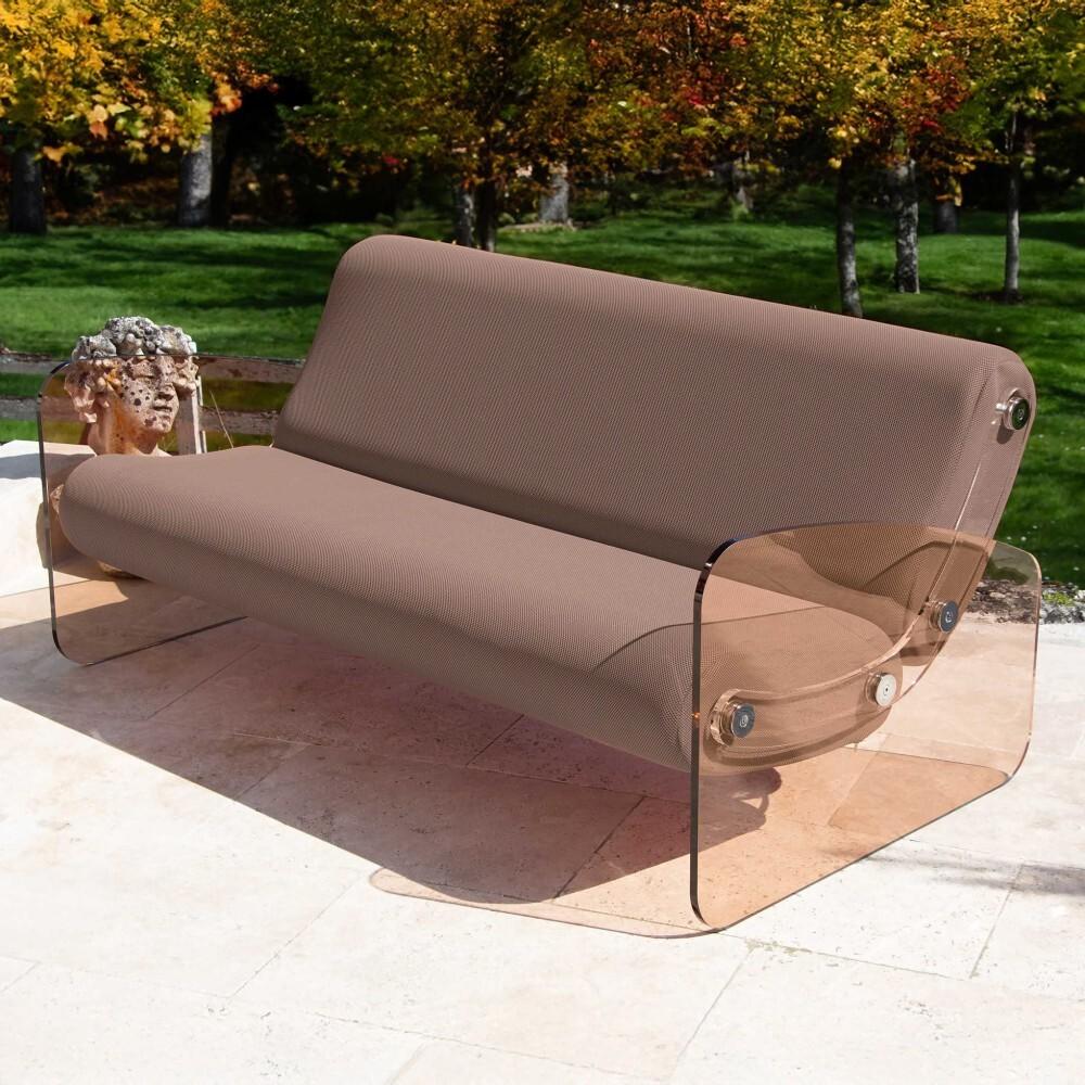 MW03 Design sofa - Foam Seat - Bronze acrylic glass